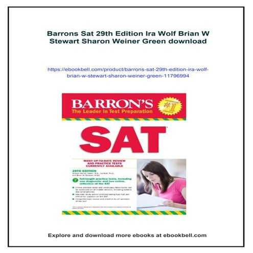 Barrons Sat 29th Edition Ira Wolf Brian W Stewart Sharon Weiner Green | PDF