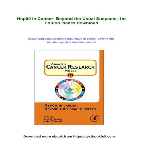 Hsp90 in Cancer: Beyond the Usual Suspects, 1st Edition Isaacs | PDF