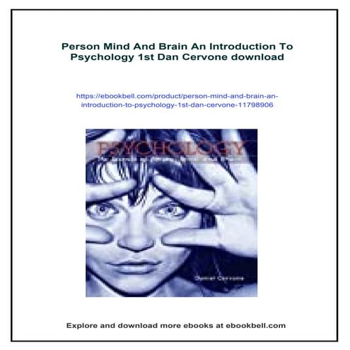 Person Mind And Brain An Introduction To Psychology 1st Dan Cervone | PDF