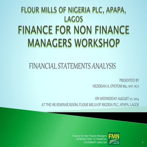 Non Finance Mgrs Seminar | PPTX