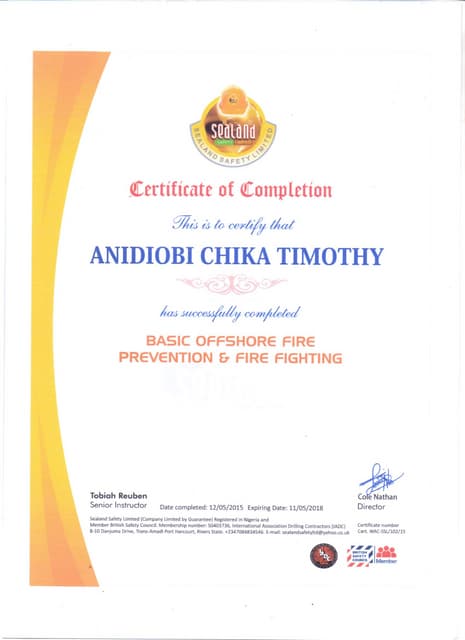 Offshore Fire Team | PDF