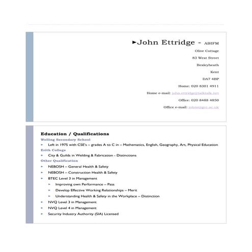 John E - CV 2015 | PDF