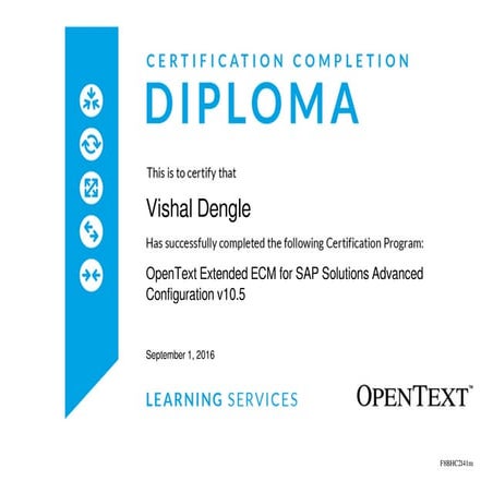 XECMADV_v105_Certificate - Extended ECM for SAP Solutions Advanced ...