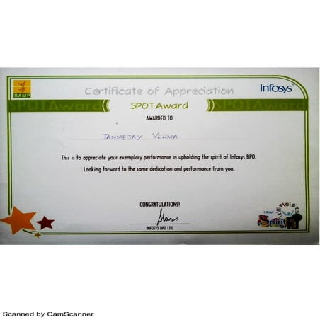 Infosys Spot Award | PDF