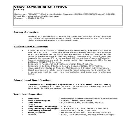 CV(Vijay Jethva) | PDF