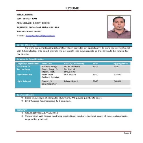 kunal resume | DOCX