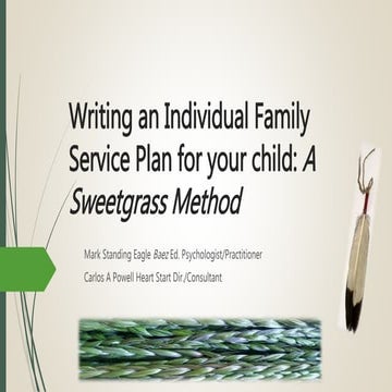 Writing an Individual Family Service Plan for your | PPTX