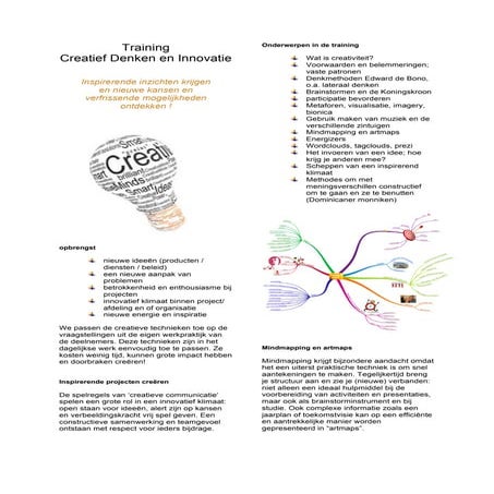 Two pager creatief denken (NL) | PDF