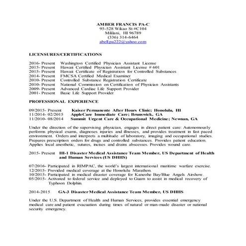 Washington CV 2016 | DOCX