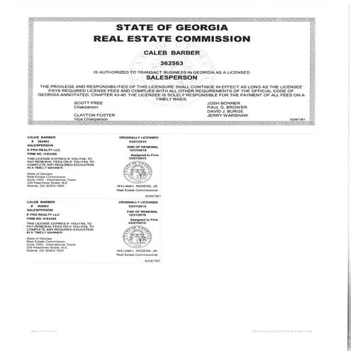 Real Estate Wall License | PDF