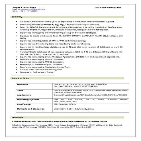 Deepak_Singh_CV | PDF