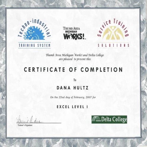 Excel Certificate I II and III 2007 | PPT