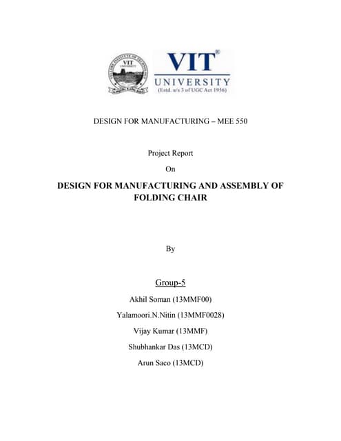DFMA design for manufacturing and assembly | PPTX
