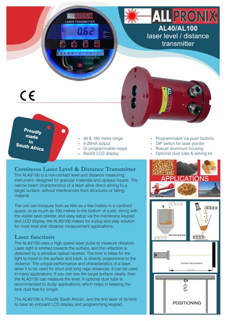 Allpronix New AL40 Laser Level Sensor | PPTX