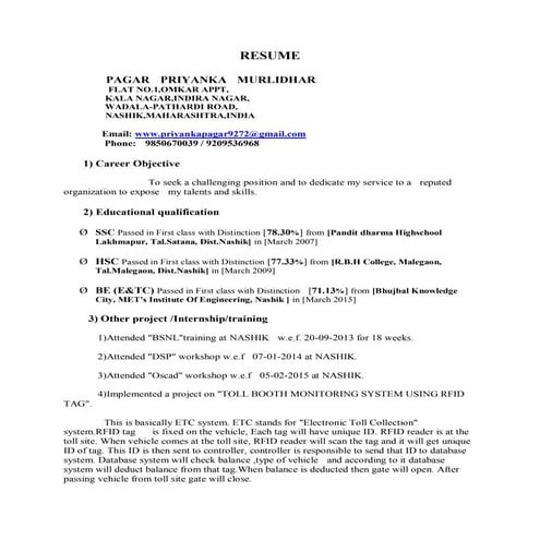 priyanka resume | PDF