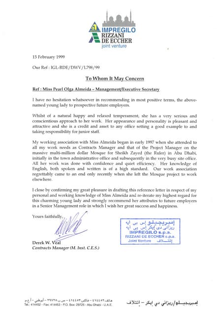David Woodward reference letter | PDF