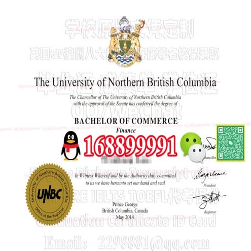 University of Northern British Columbia degree offer diploma Transcript | PDF