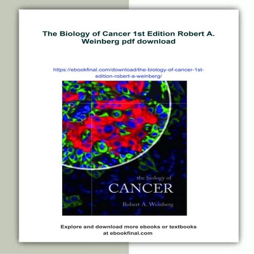 The Biology of Cancer 1st Edition Robert A. Weinberg | PDF