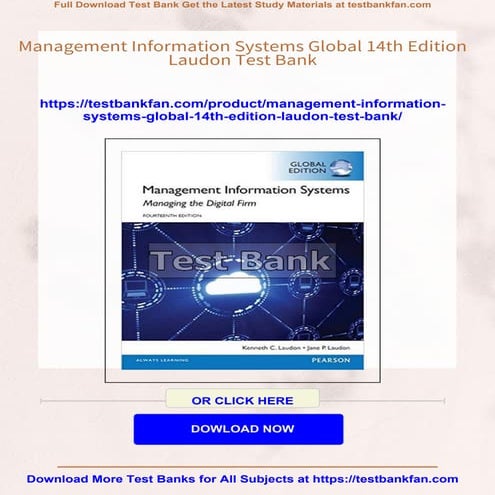 All chapter download Management Information Systems Global 14th Edition ...