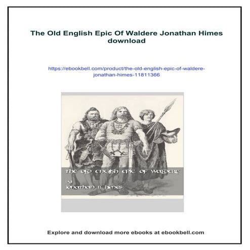 The Old English Epic Of Waldere Jonathan Himes | PDF