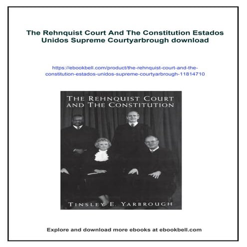 The Rehnquist Court And The Constitution Estados Unidos Supreme ...