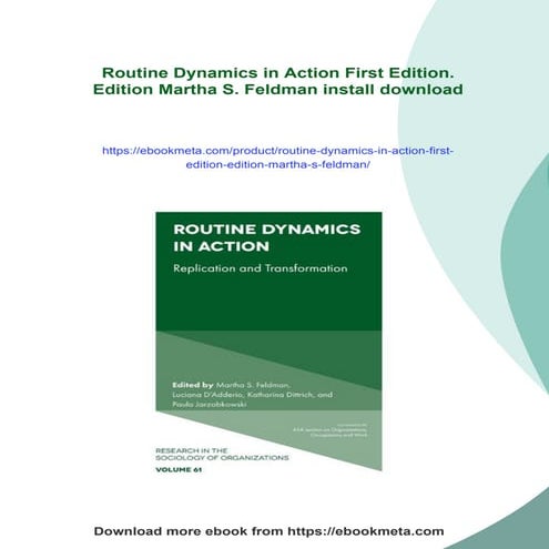 Routine Dynamics in Action First Edition. Edition Martha S. Feldman | PDF