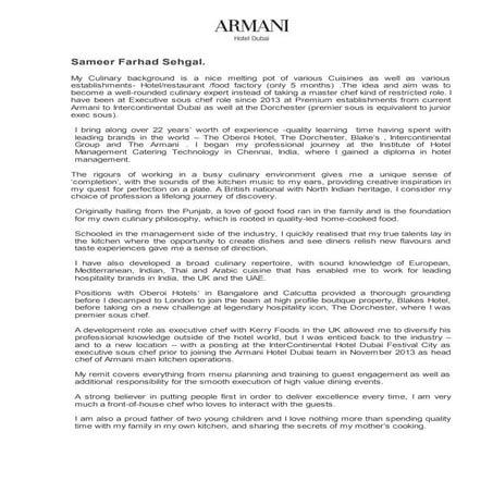 Summary Sameer Sehgal | DOCX | Hospitality Industry | Industries