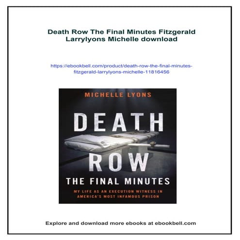 Death Row The Final Minutes Fitzgerald Larrylyons Michelle | PDF