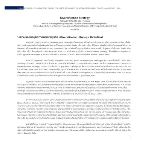 Diversification Strategy | PDF