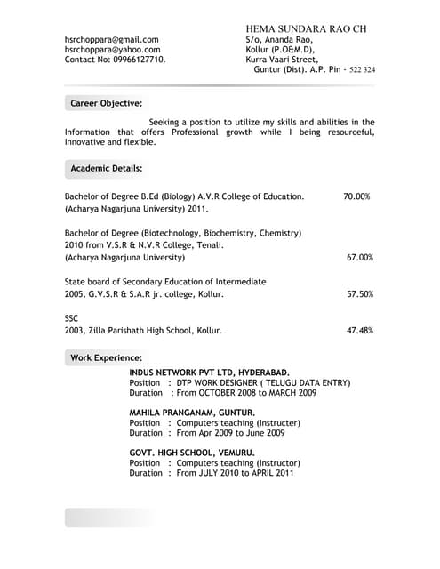 Hareesh resume | PDF