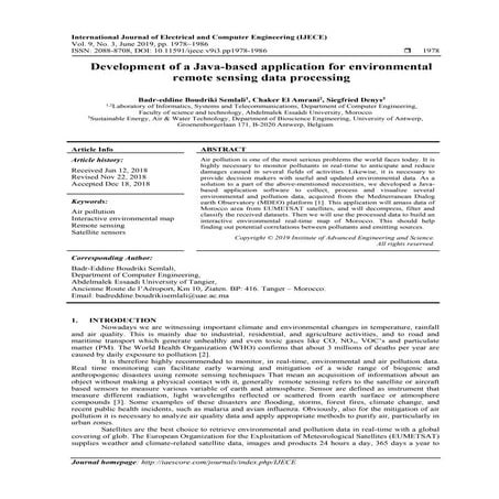 Development of a Java-based application for environmental remote sensing data processing | PDF ...