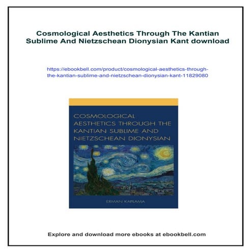 Cosmological Aesthetics Through The Kantian Sublime And Nietzschean ...