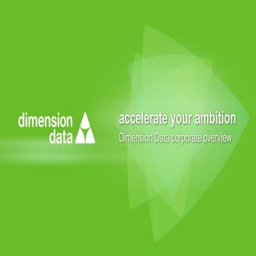 Dimension Data Corporate Overview Presentation (US) | PPTX