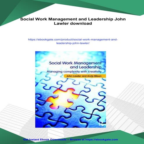 Social Work Management and Leadership John Lawler | PDF
