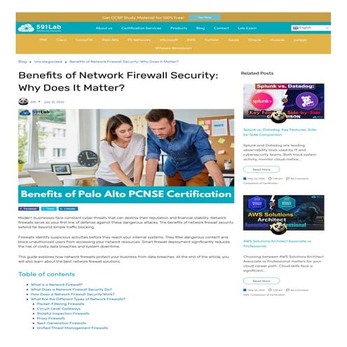 Benefits of Network Firewall Security: Why Does It Matter? – My 591Lab ...