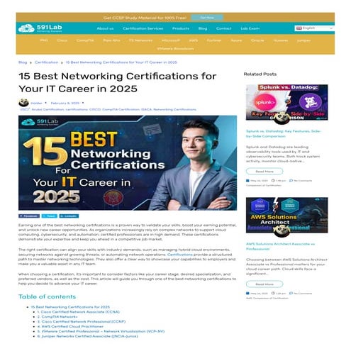 15 Best Networking Certifications for Your IT Career in 2025 | PDF