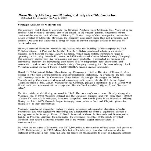 Motorola history timeline | PDF