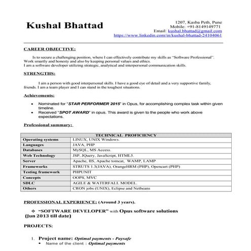 KUSHAL CV | DOC