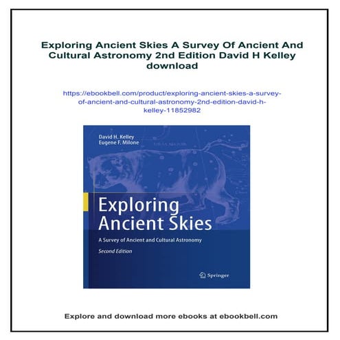 Exploring Ancient Skies A Survey Of Ancient And Cultural Astronomy 2nd ...