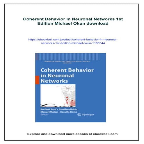 Coherent Behavior In Neuronal Networks 1st Edition Michael Okun | PDF