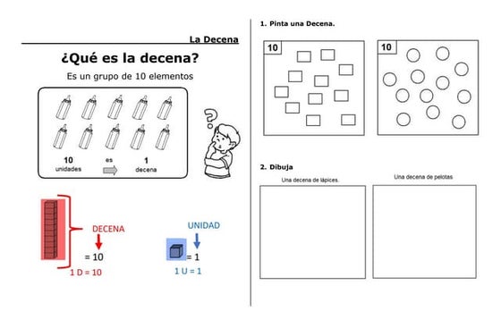 Hojas De Trabajo De Decenas Y Unidades Para Primer Grado Hojas De