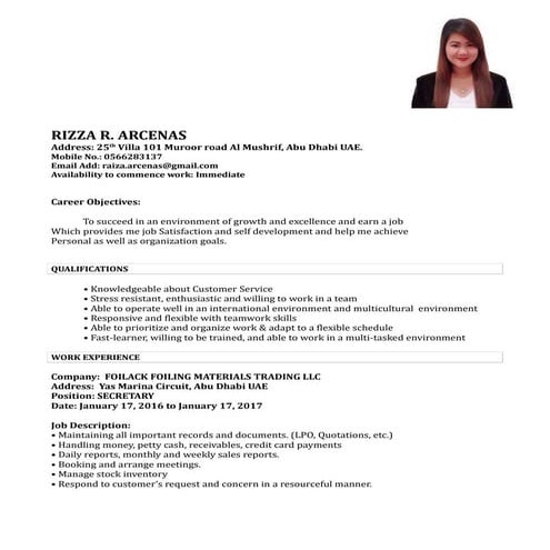 Annie CV | DOCX