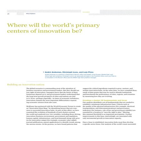 Innovation Heatmap - What Matters | PDF