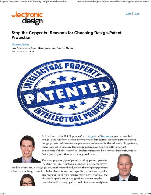 Major Differences Between Utility and Design Patents | The Patent Experts | PDF