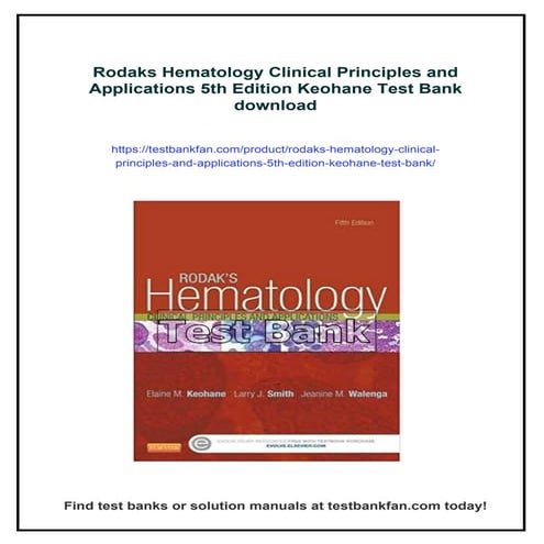 Rodaks Hematology Clinical Principles and Applications 5th Edition ...