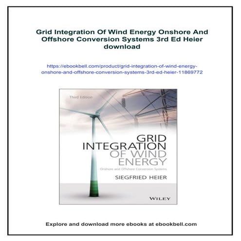 Grid Integration Of Wind Energy Onshore And Offshore Conversion Systems ...