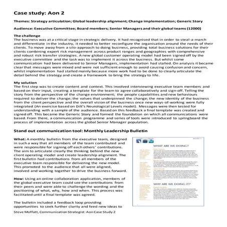 Case study Aon 2 | PDF
