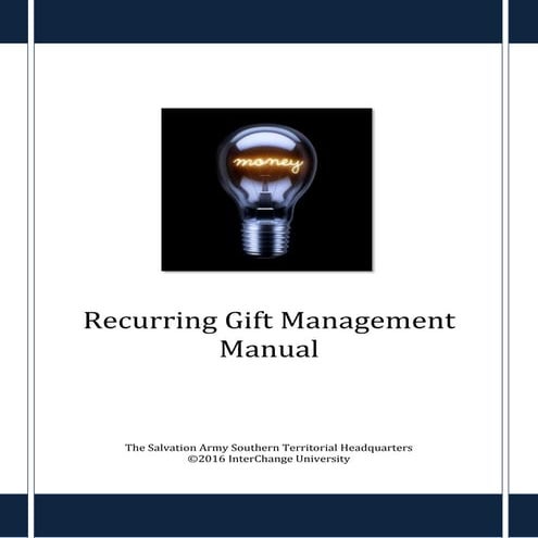 Recurring Gift Management Manual Chapter | PDF