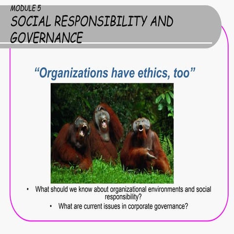 social responsibility and governance ppt | PPT