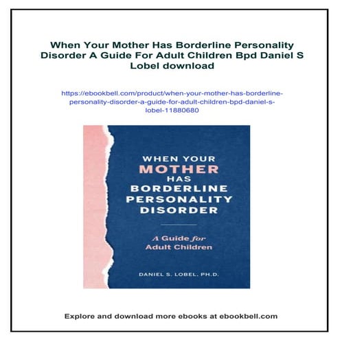 When Your Mother Has Borderline Personality Disorder A Guide For Adult ...